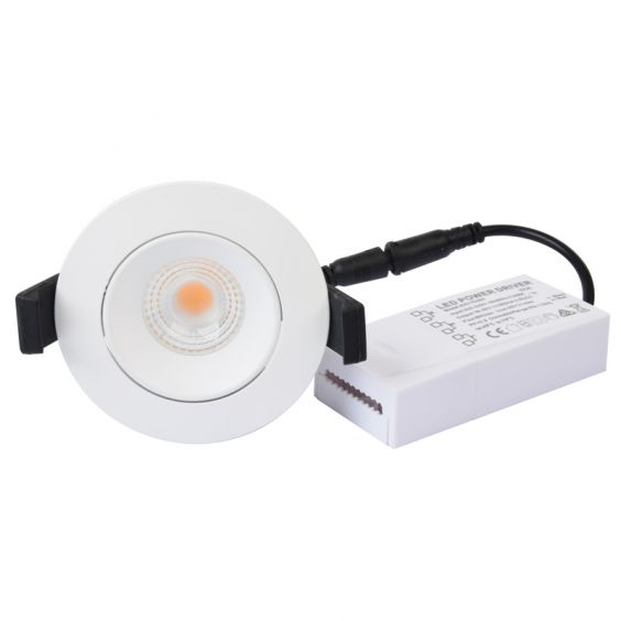 Lot De 3 Spots Encastrables Orientables Variables 7w Led Cob Ronds