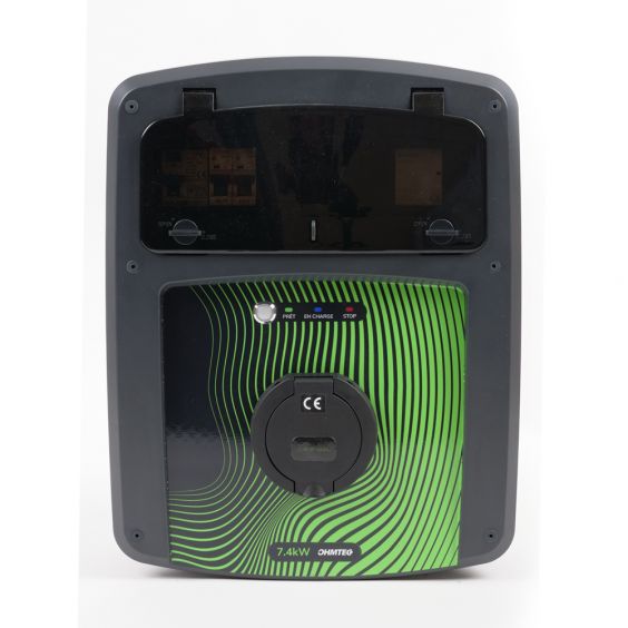 Borne de recharge double 7.4kW avec controleur de charge et protection électrique OHMTEC